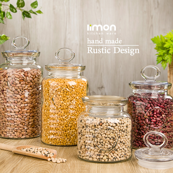 Limon Rustic Glass Jar – Bakeware.pk