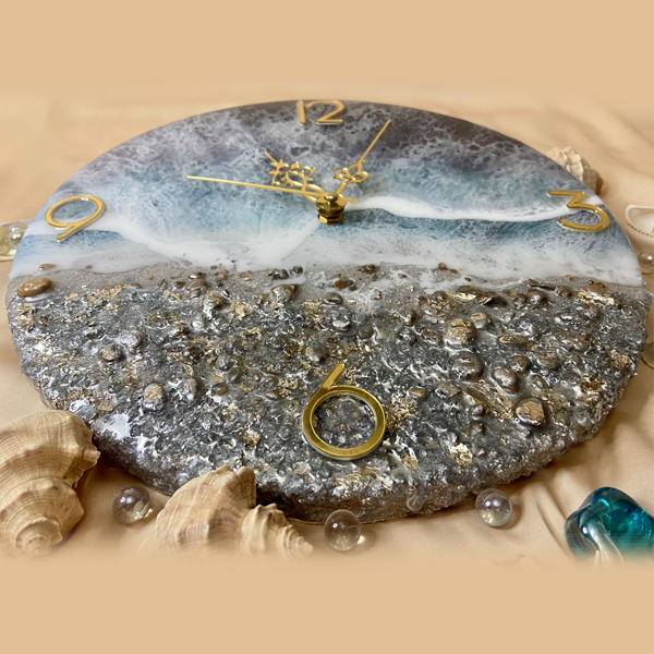 Handmade Resin Art Wall Clock – Bakeware.pk