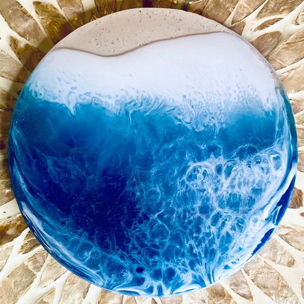 Handmade Resin Art Sea Effect Coaster – Bakeware.pk
