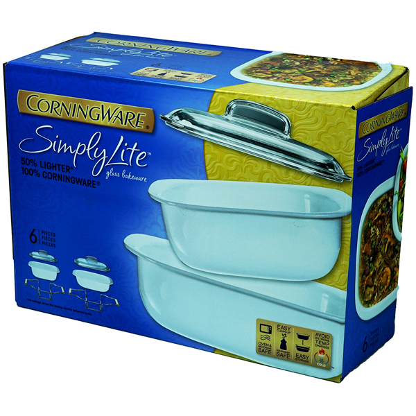 CorningWare SimplyLite 6pc Glass Bakeware Set – Bakeware.pk