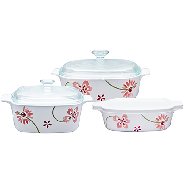 CorningWare Classics 6pc Casserole Set - Pretty Pink – Bakeware.pk